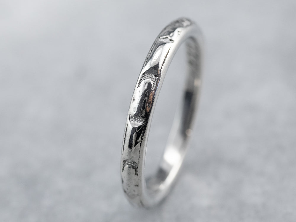 1930's Platinum Line Pattern Band - Market Square Jewelers