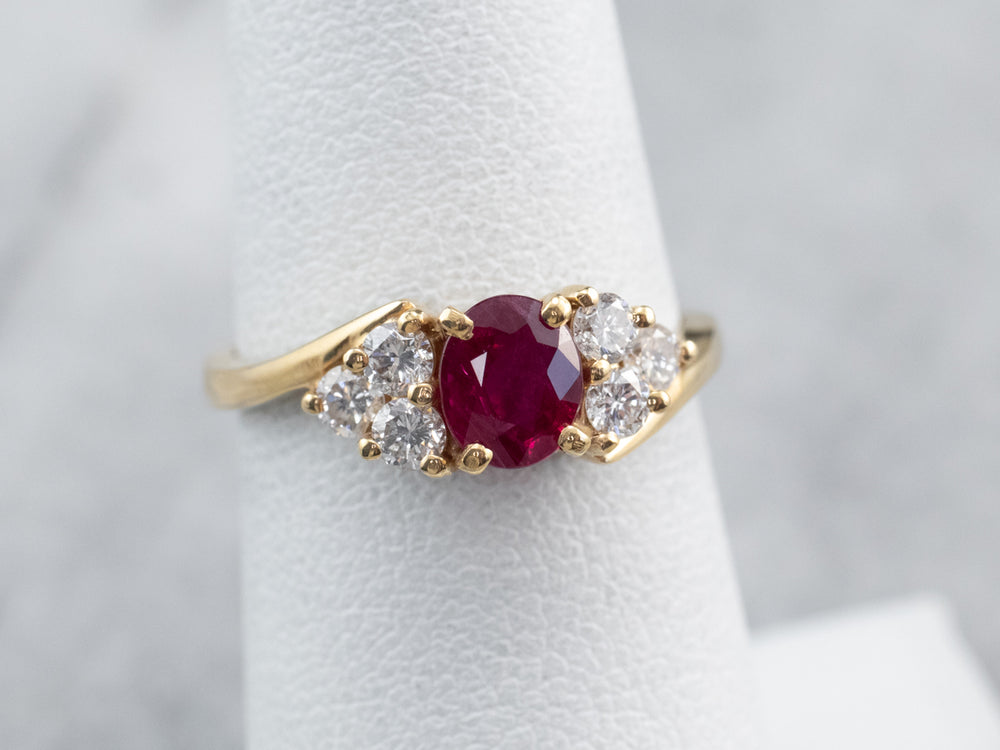 Ruby and Diamond Engagement Ring - Market Square Jewelers