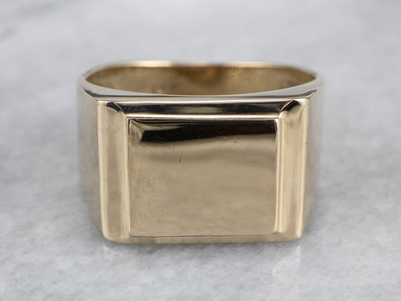 Vintage 14K Gold Signet Ring - Market Square Jewelers