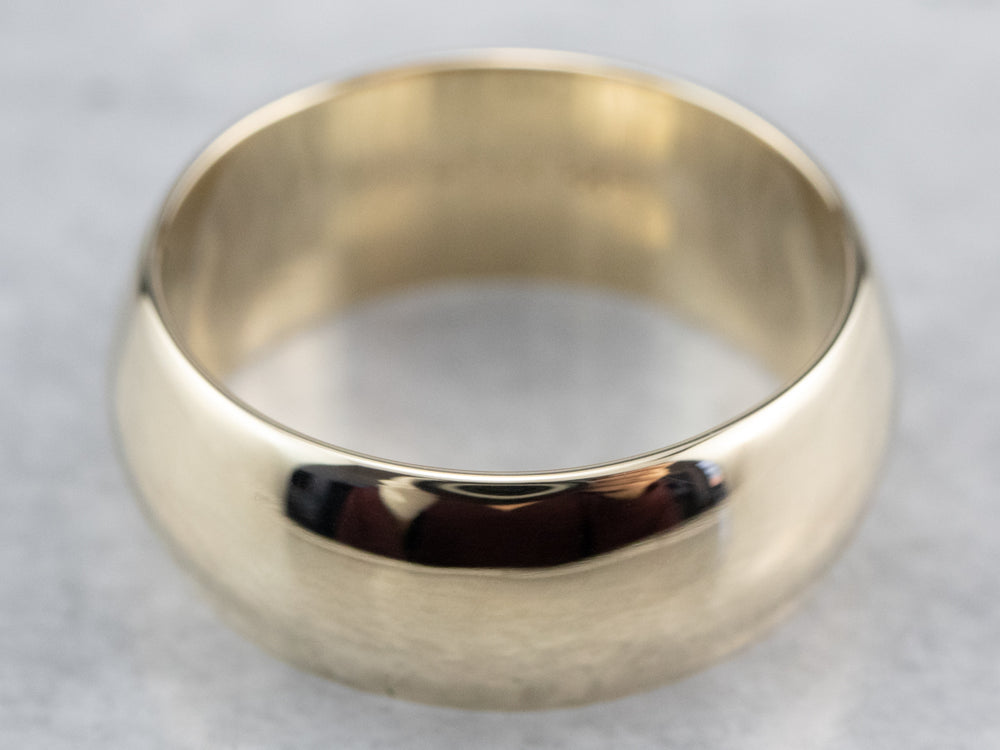 Wide Plain Gold Wedding Band Ring - Market Square Jewelers