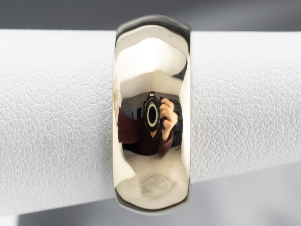 Wide Plain Gold Wedding Band Ring - Market Square Jewelers