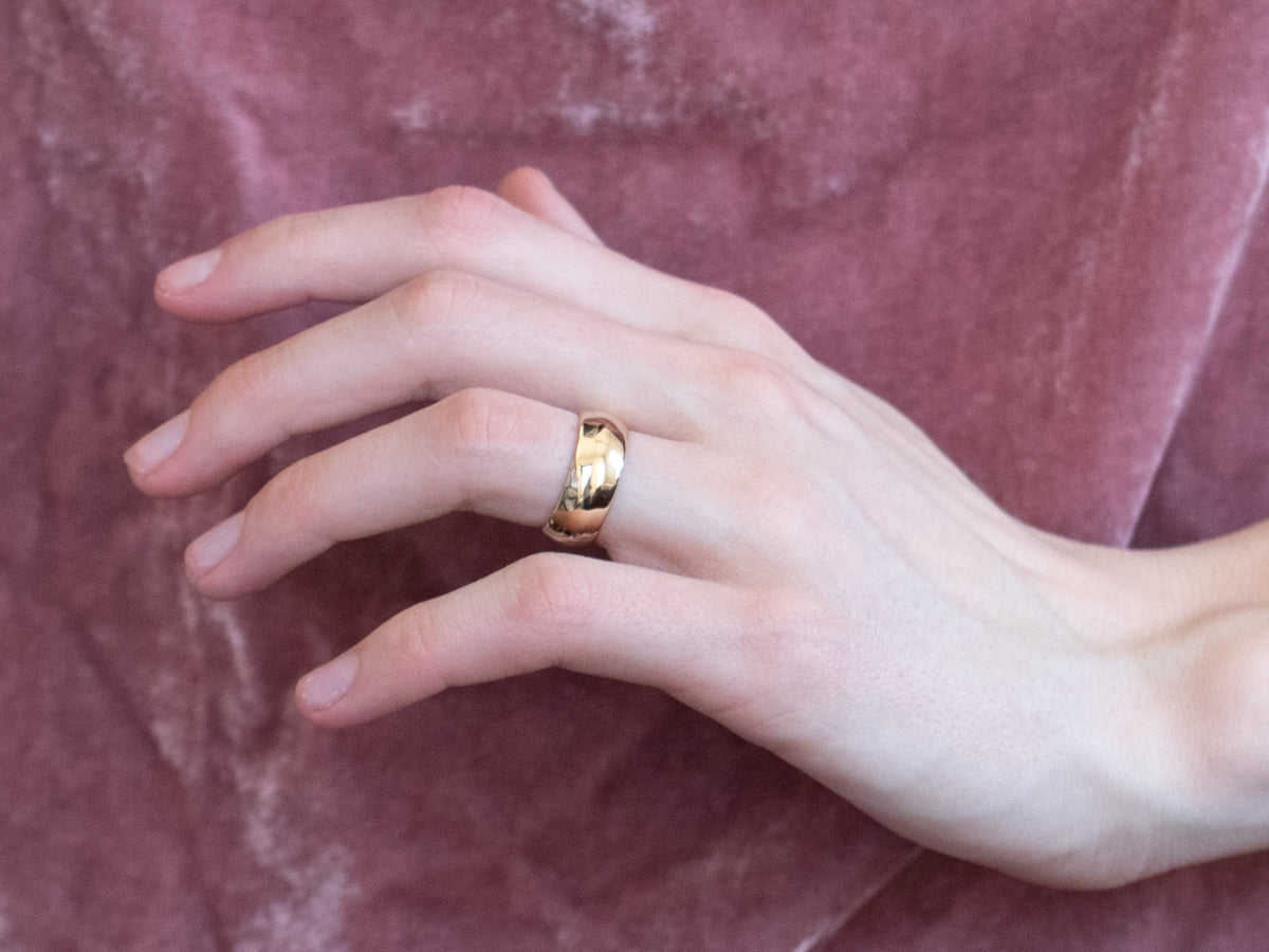 Wide Plain Gold Wedding Band Ring - Market Square Jewelers