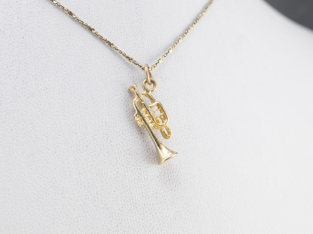 14K Gold Trumpet Charm - Market Square Jewelers