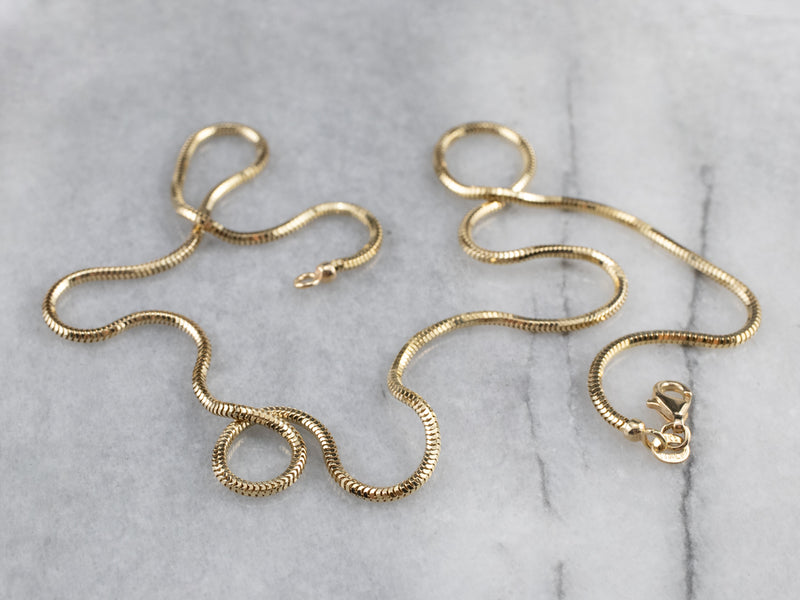 14K Gold Snake Chain Necklace - Market Square Jewelers