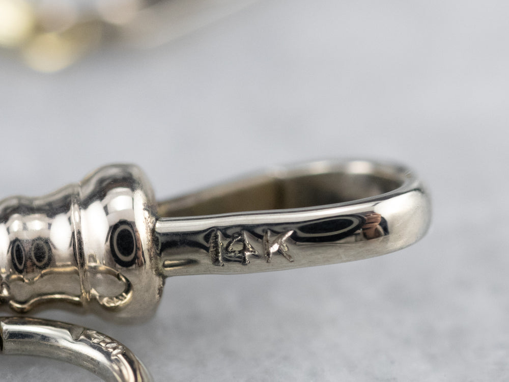 Retro Yellow and White Gold Watch Chain - Market Square Jewelers