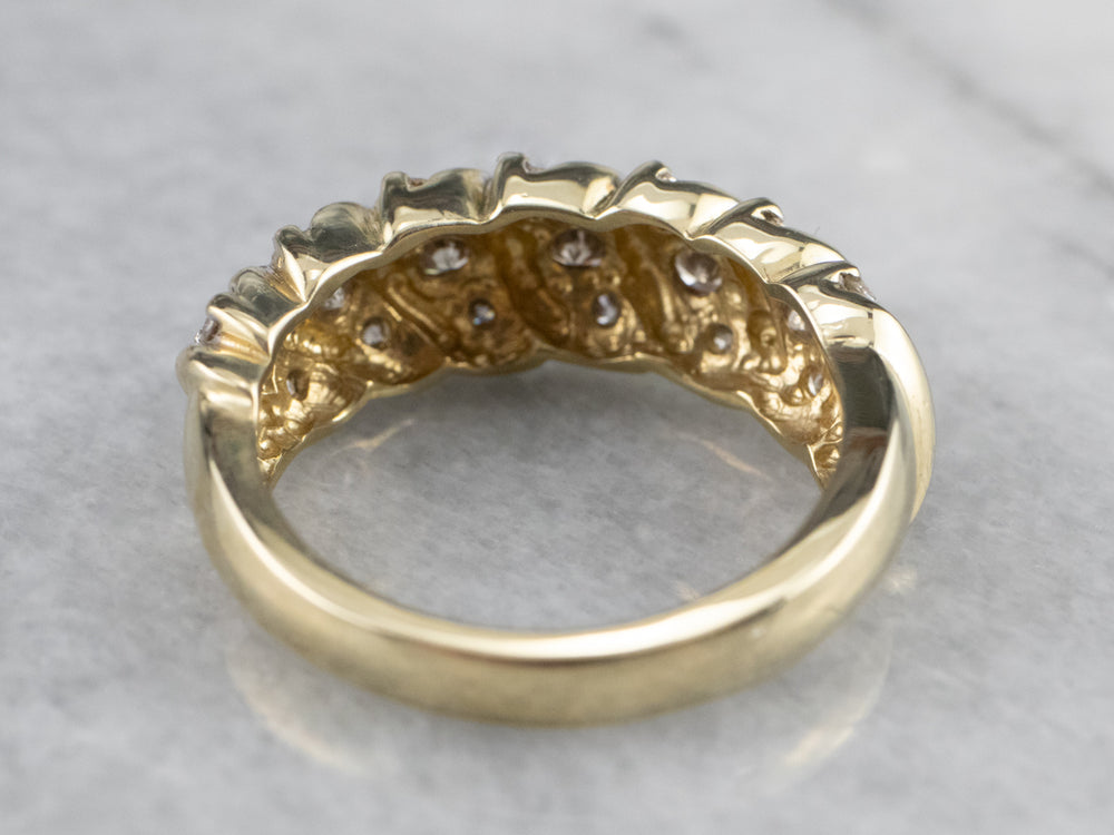 Vintage Gold Diamond Cocktail Ring - Market Square Jewelers