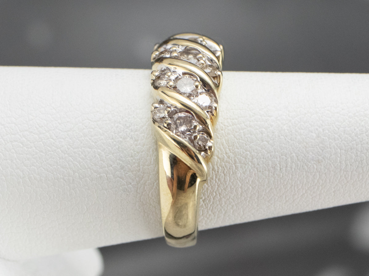 Vintage Gold Diamond Cocktail Ring - Market Square Jewelers