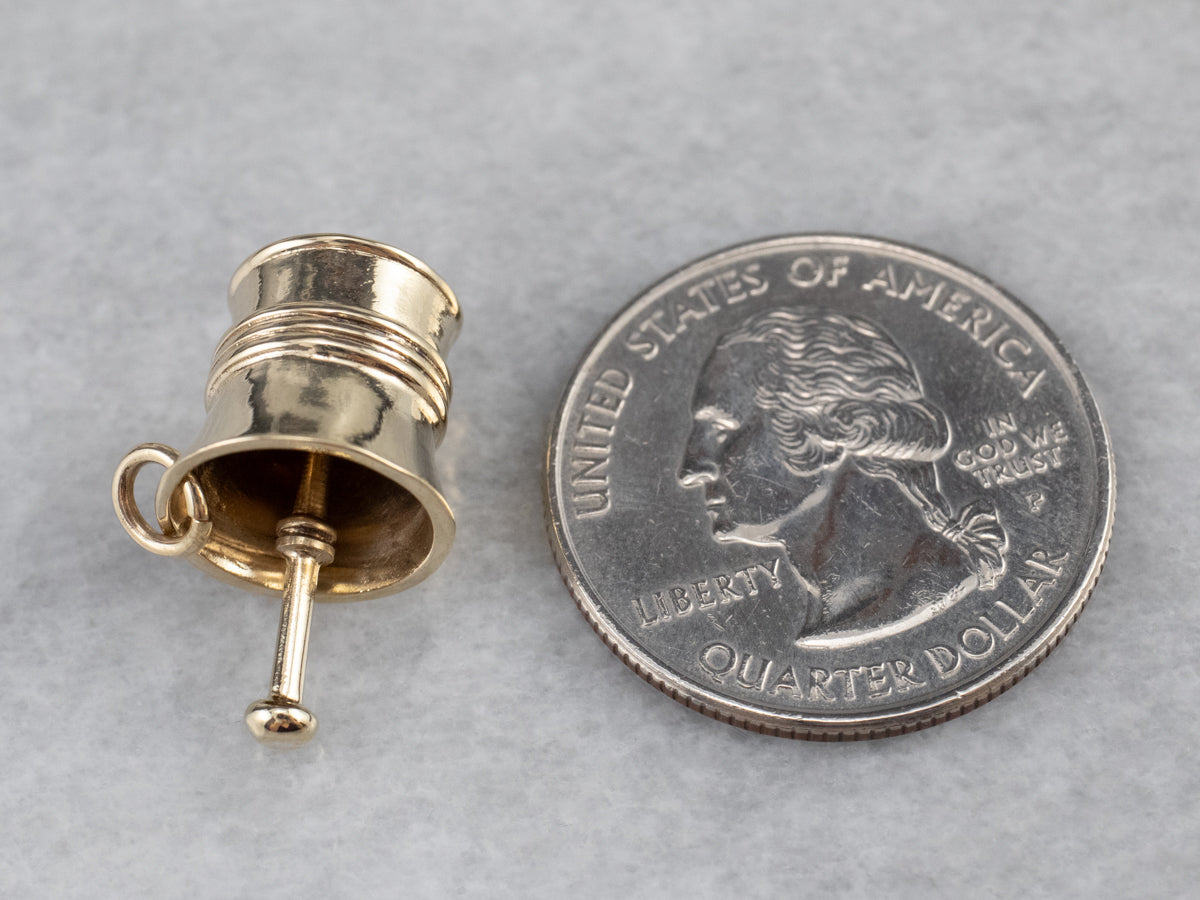 14K Gold Mortar and Pestle Charm - Market Square Jewelers