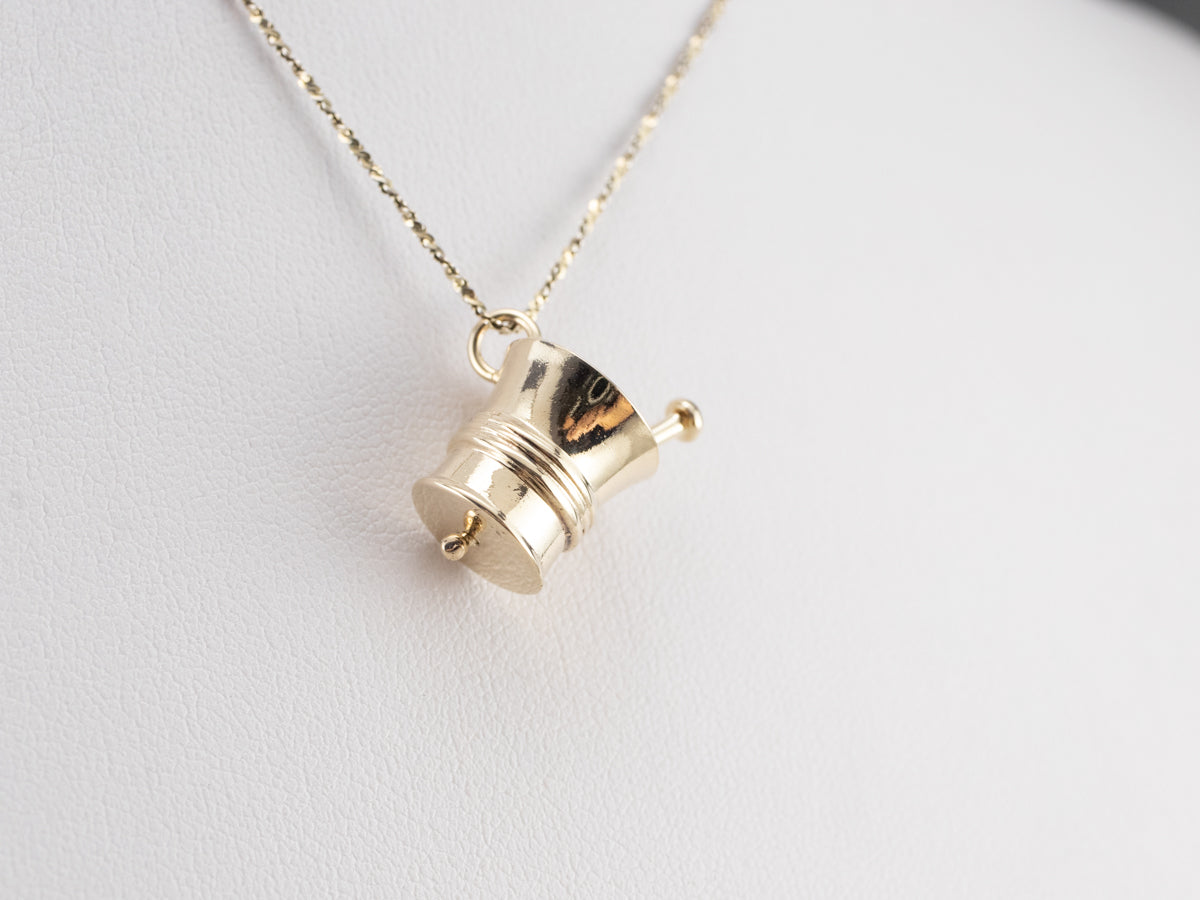 14K Gold Mortar and Pestle Charm - Market Square Jewelers