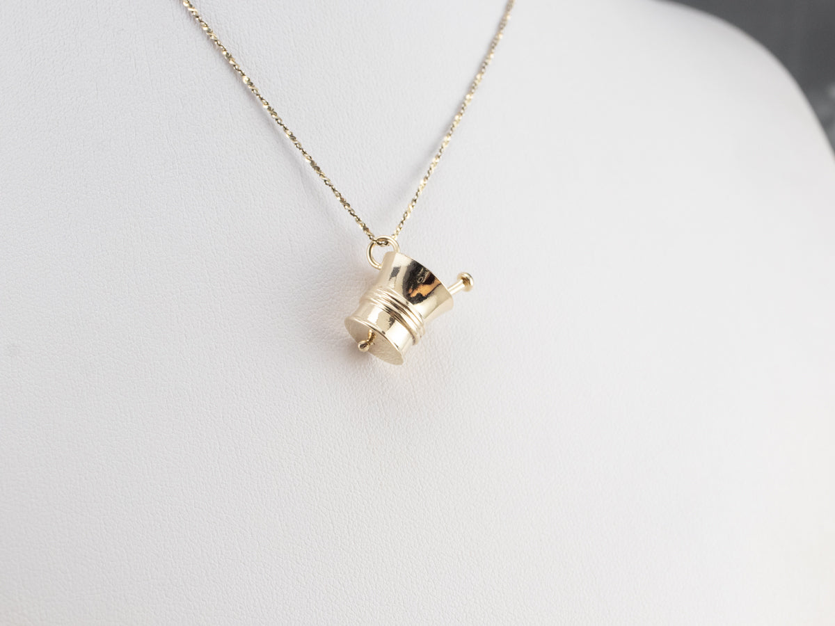 14K Gold Mortar and Pestle Charm - Market Square Jewelers