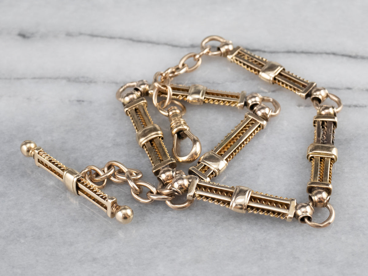 Antique Heavy Gold Watch Chain - Market Square Jewelers