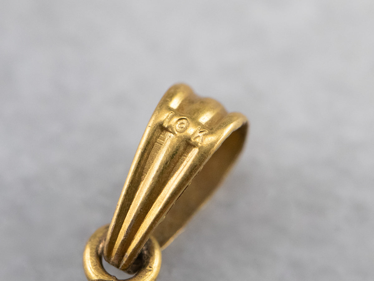 Gold Quartermaster Corps Antique Pendant - Market Square Jewelers