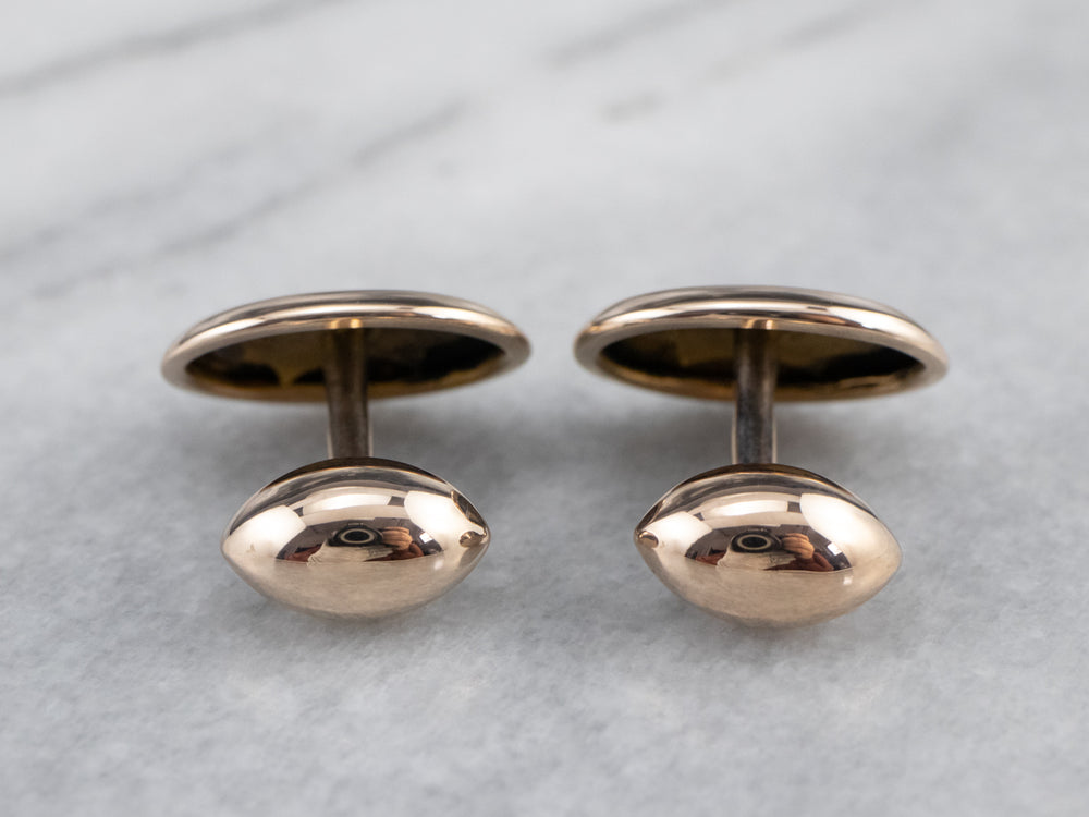 Antique Polished Rose Gold Cufflinks - Market Square Jewelers