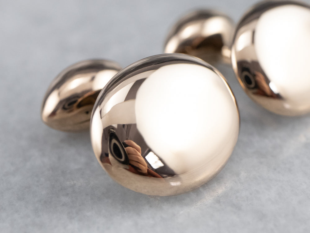Antique Polished Rose Gold Cufflinks - Market Square Jewelers