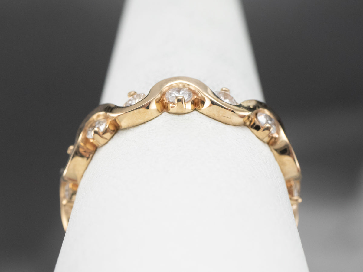 Scrolling Diamond Eternity Band - Market Square Jewelers