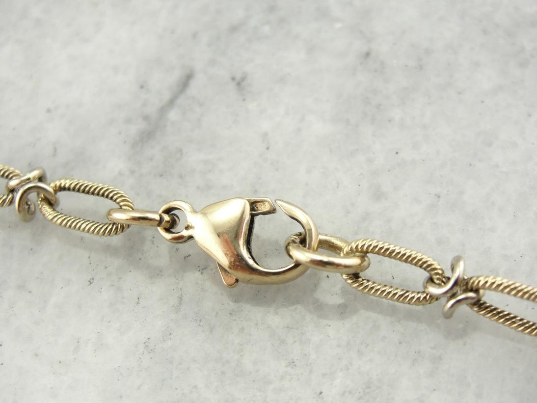 14K Gold Nautical Link Rope Chain - Market Square Jewelers