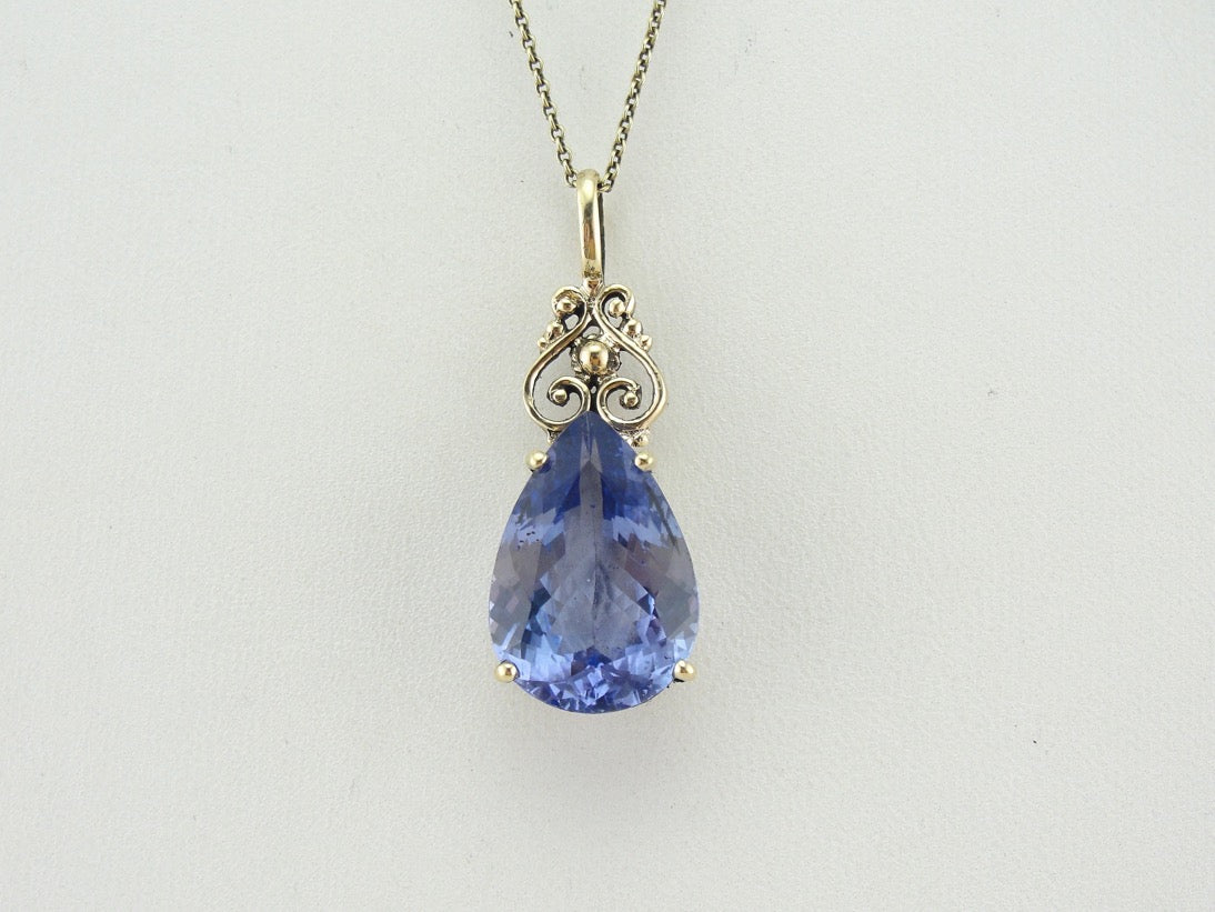 Stunning Tanzanite Pendant with Antique Victorian Accents - Market ...