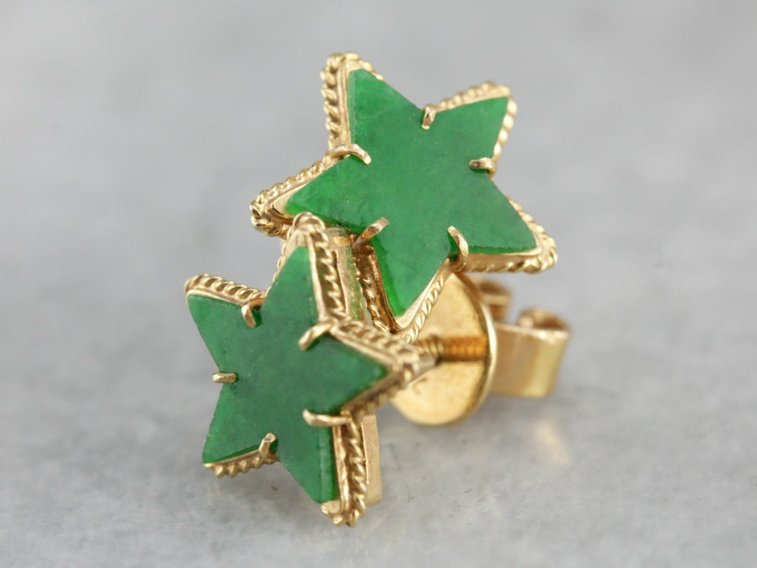 Jade Star Stud Earrings - Market Square Jewelers