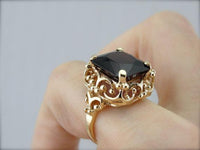 Exceptionally Fine, Red Spinel and Bold Filigree Cocktail Ring - Market ...