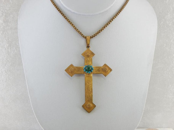 Vintage Miriam Haskell Cross Pendant Necklace - Market Square Jewelers