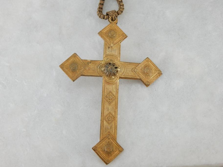 Vintage Miriam Haskell Cross Pendant Necklace - Market Square Jewelers